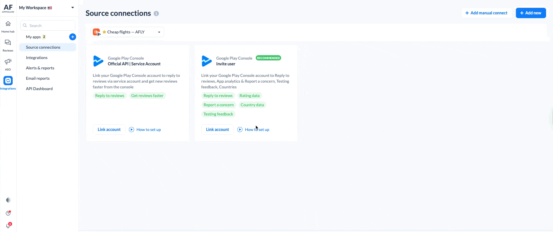 Google Play: Testing Feedback (BETA reviews) Data Connection – AppFollow